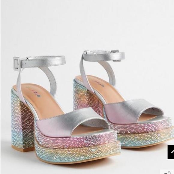 torrid | Shoes | Torrid Pride Double Platform Heel Sandal Ww | Poshmark